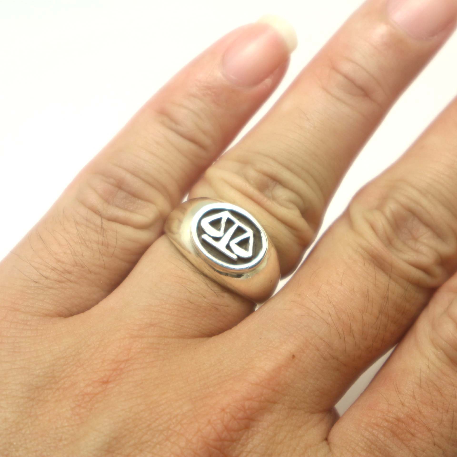 Silver Lawyer Ring Men Signet Ring Lawyer Jewelry | Etsy