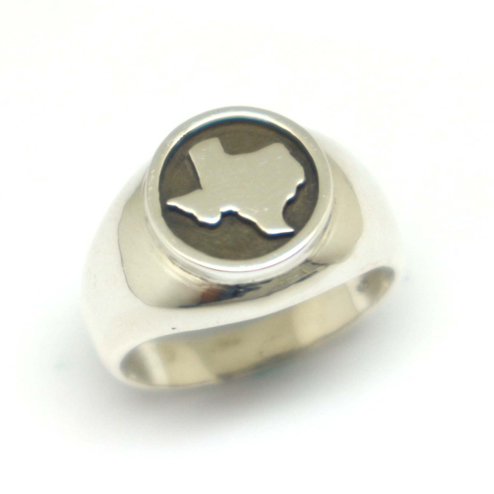 Silver Texas Signet Ring - Texas Home Pride Jewelry for Dad, State, Map ...