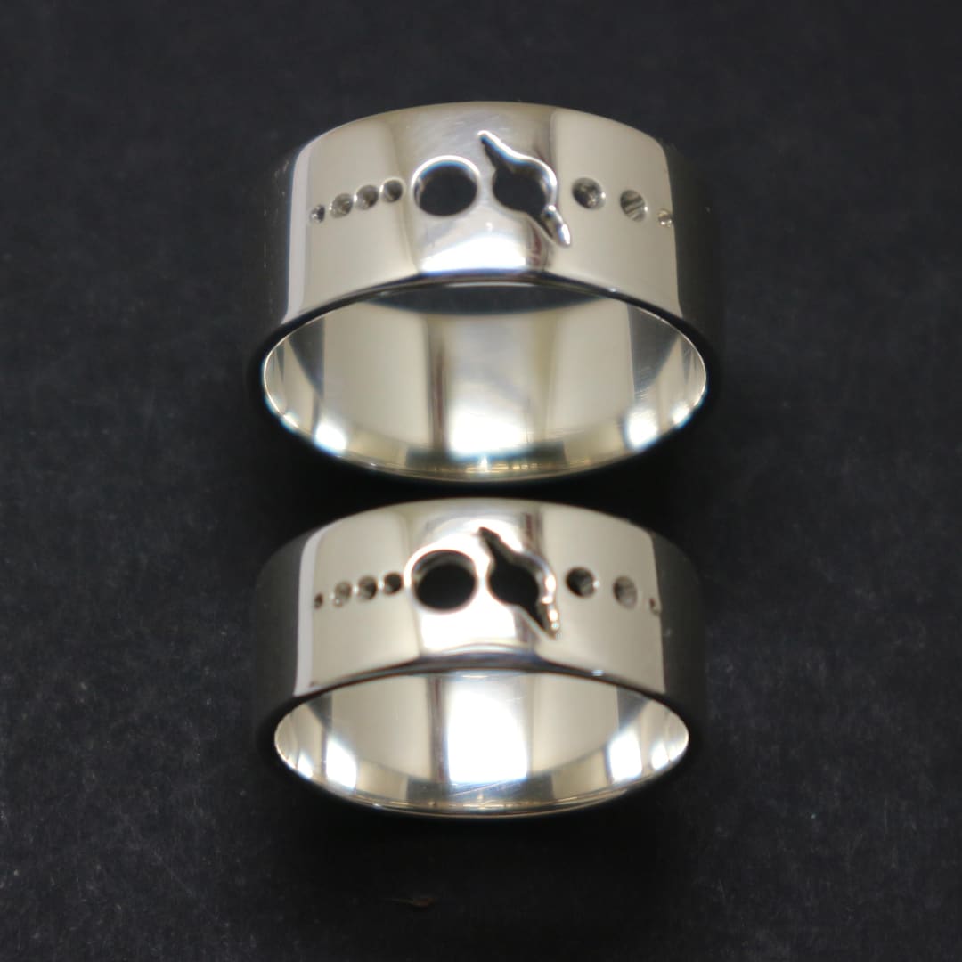 Silver Solar System Matching Ring for Couples - Astronomy Planet ...