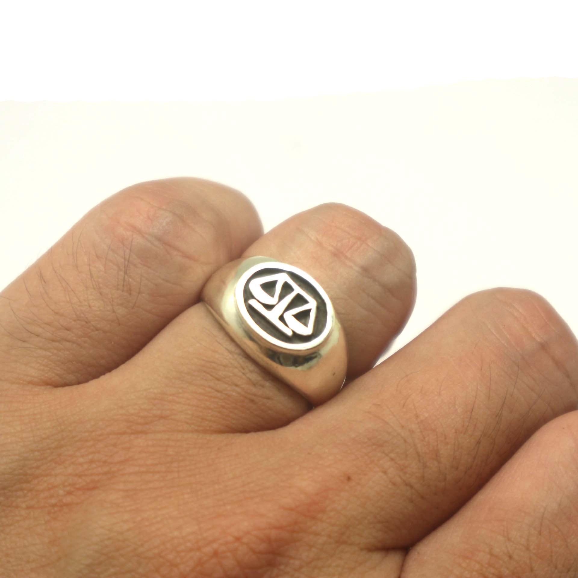 Silver Lawyer Ring Men Signet Ring Lawyer Jewelry | Etsy