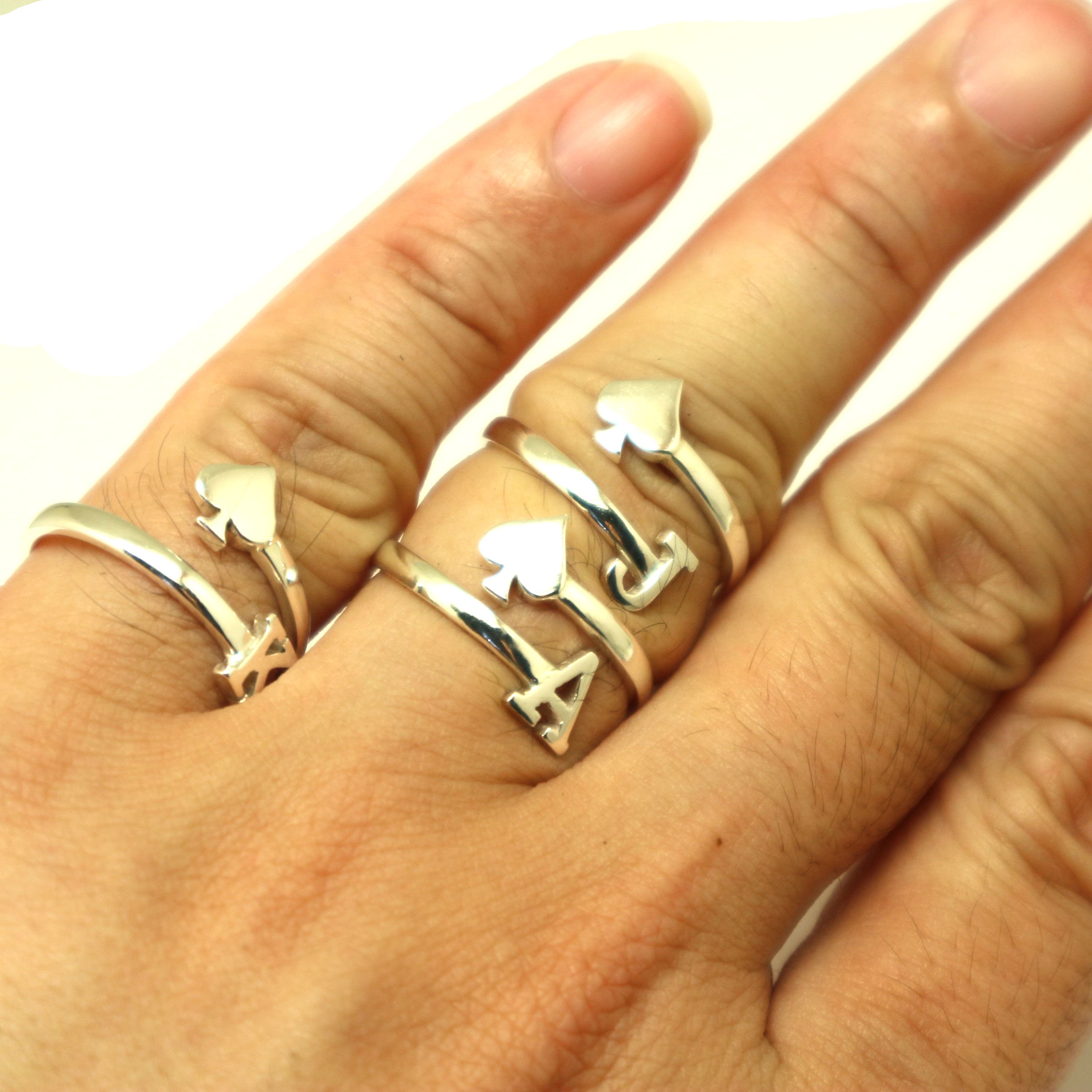Silver Queen of Spade Ring Queen of Spade Jewelry Bdsm | Etsy