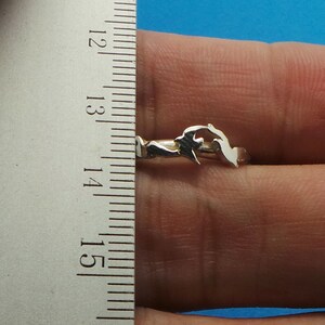 Three Birds Be Brave Always Silver Ring Simple Cute Inspired Ring, Midi ...