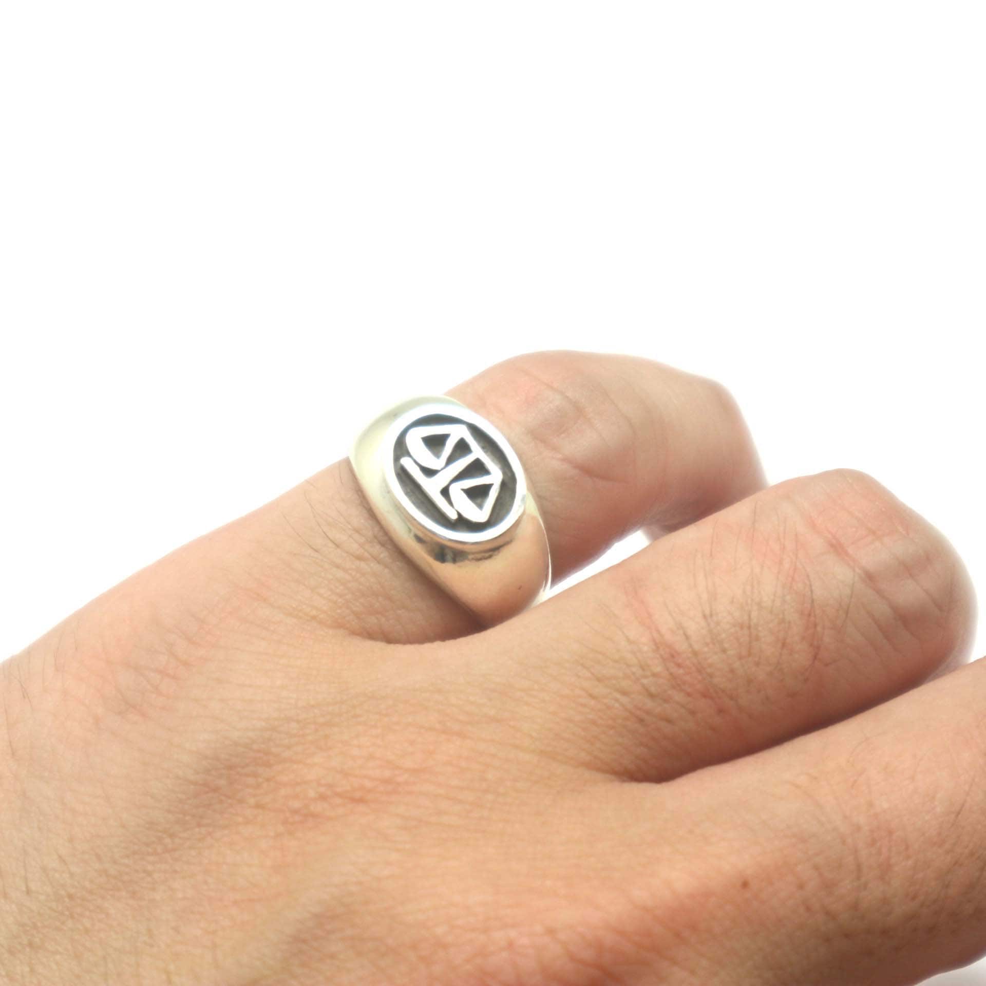 Silver Lawyer Ring Men Signet Ring Lawyer Jewelry | Etsy