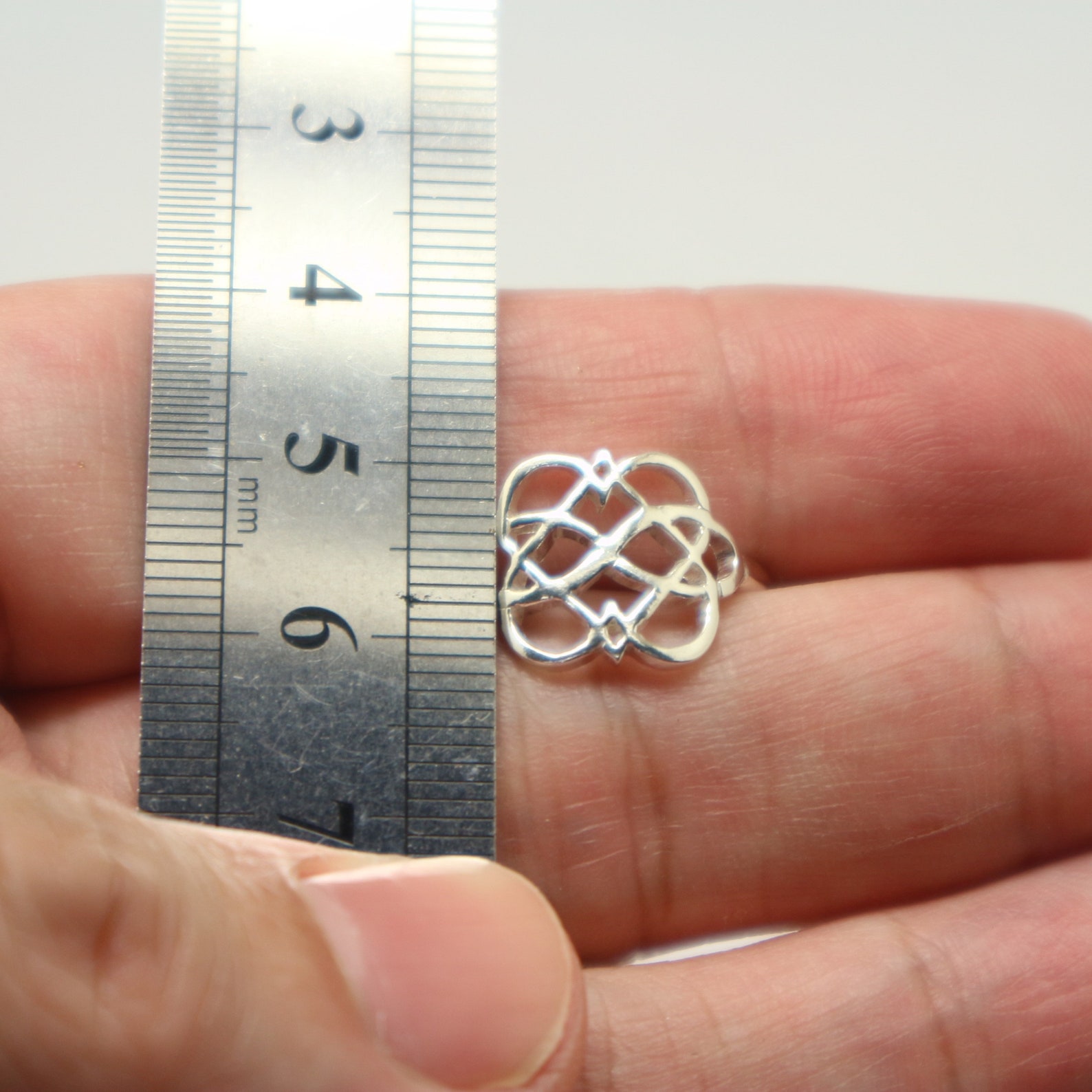 Silver Polyamory Heart Infinity Knot Ring Lgbt Pride - Etsy