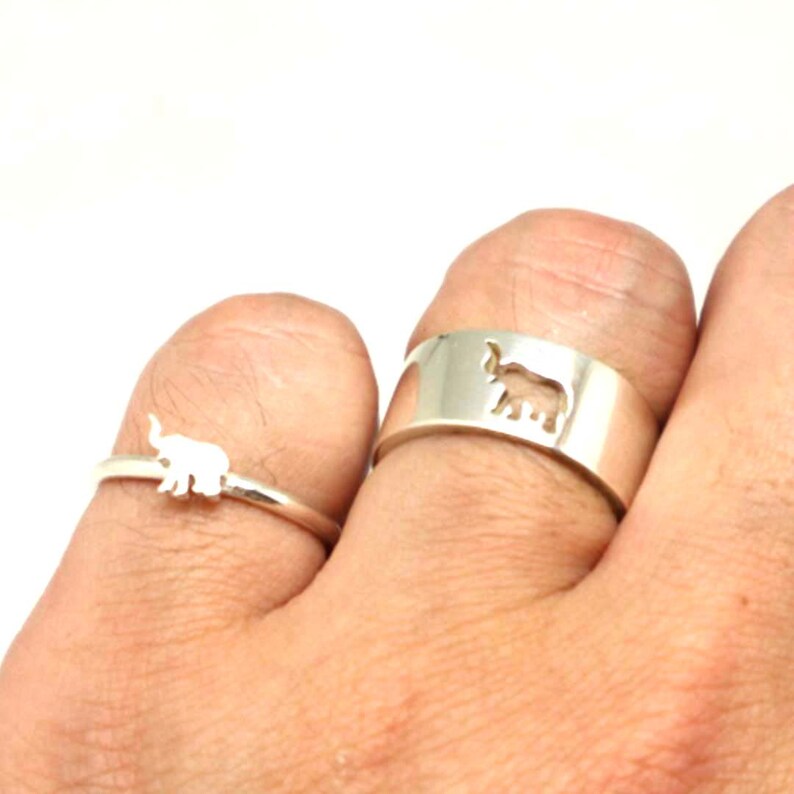 Elephant Ring Couple Ring Promise Ring Elephant Jewelry | Etsy