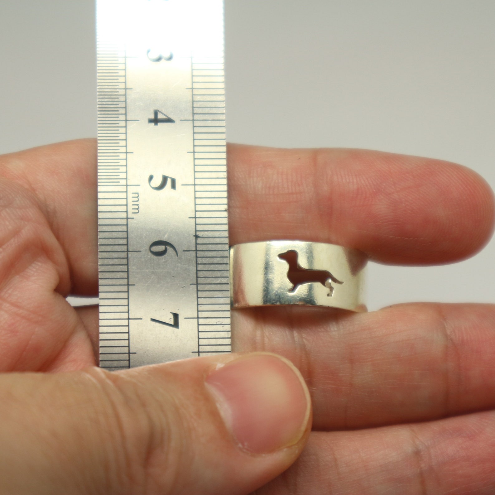 Dachshund Dog Promise Ring for Couples Matching Rings His | Etsy