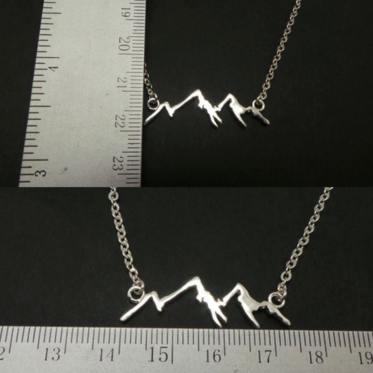 Mountain Range Colorado Necklace - Silver Mountain Range Jewelry ...