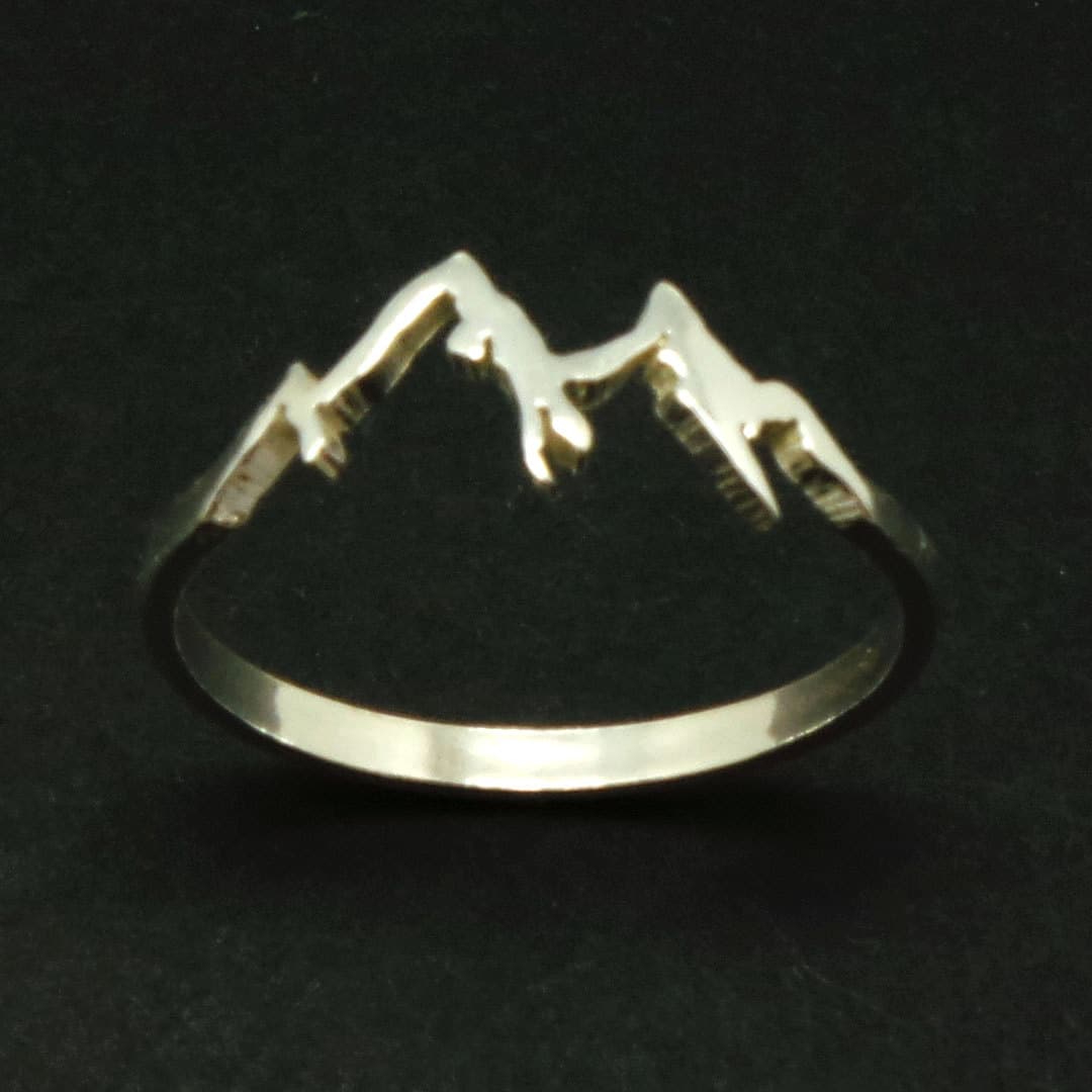 Sterling Silver Mountain Range Ring - Nature Motivation Inspirational ...
