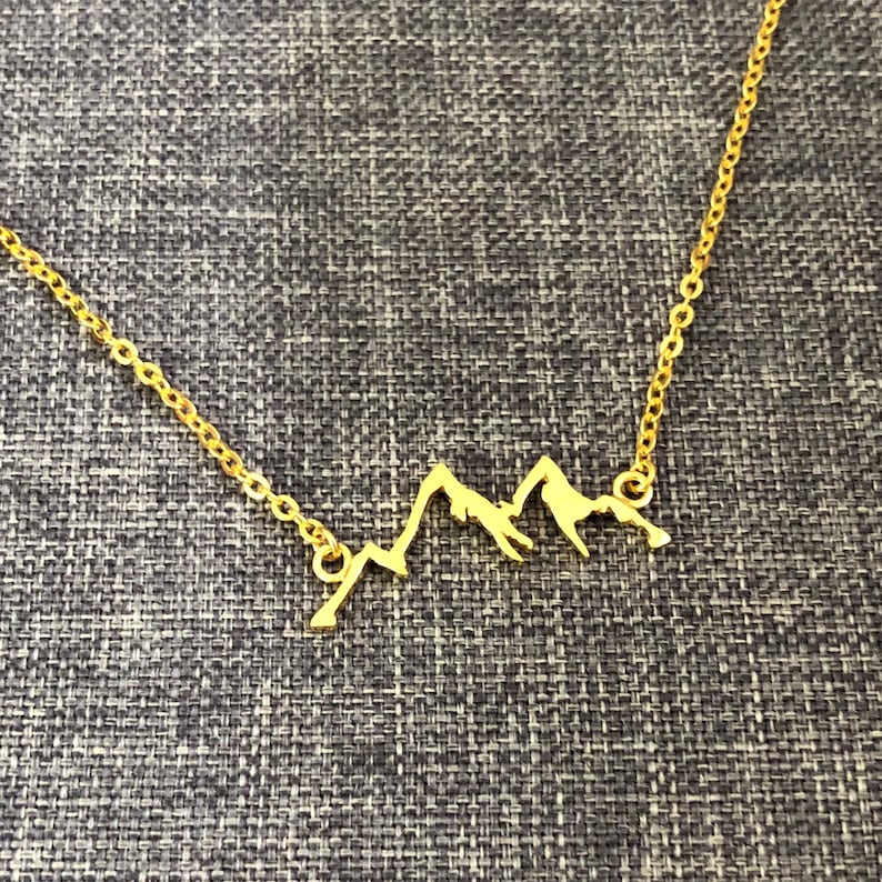 Mountain Range Colorado Necklace Silver Mountain Range - Etsy
