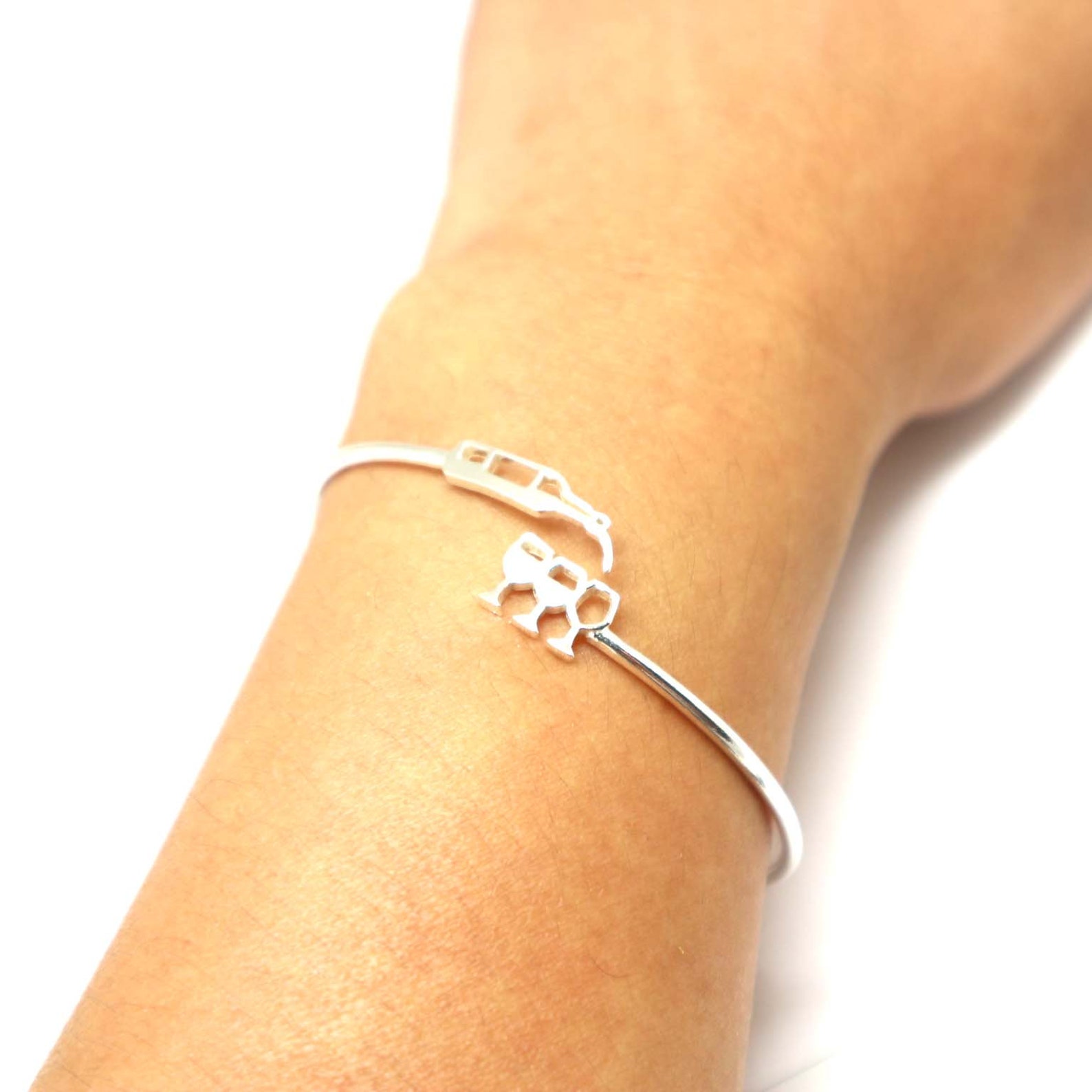 Unique Wine Bracelet Bangle Silver Wine Jewelry Wine Lover - Etsy