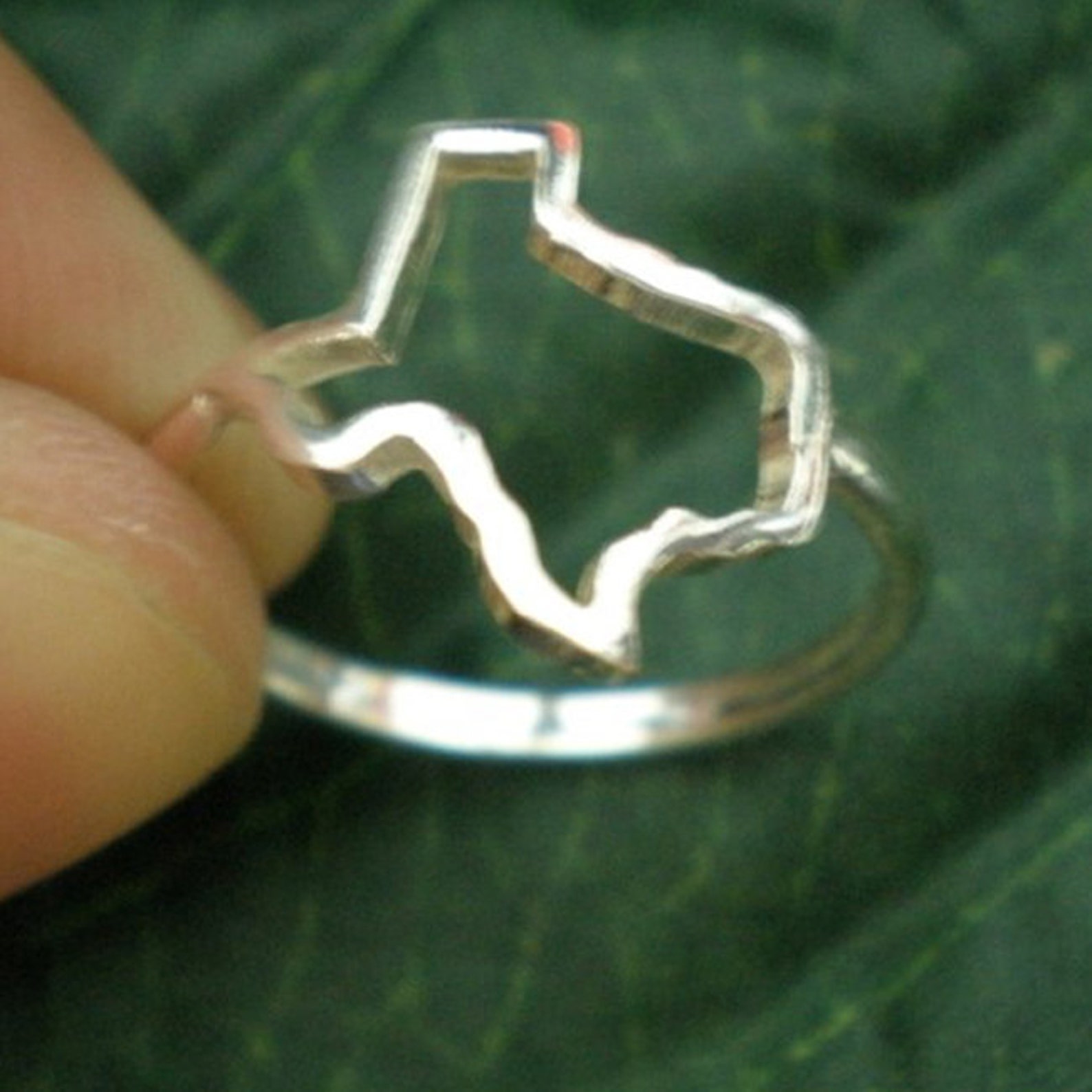 Silver Texas State Ring Personalized Custom State Ring - Etsy