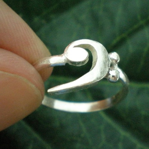 Bass Clef Ring Music Ring Music Jewelry Musician Graduation - Etsy