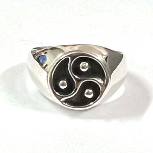 Silver Bdsm Triskelion Signet Ring for Men - Bdsm Jewelry, Submissive ...
