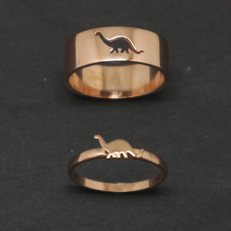 Dinosaur Promise Ring for Couples Brachiosaurus Jewelry - Etsy
