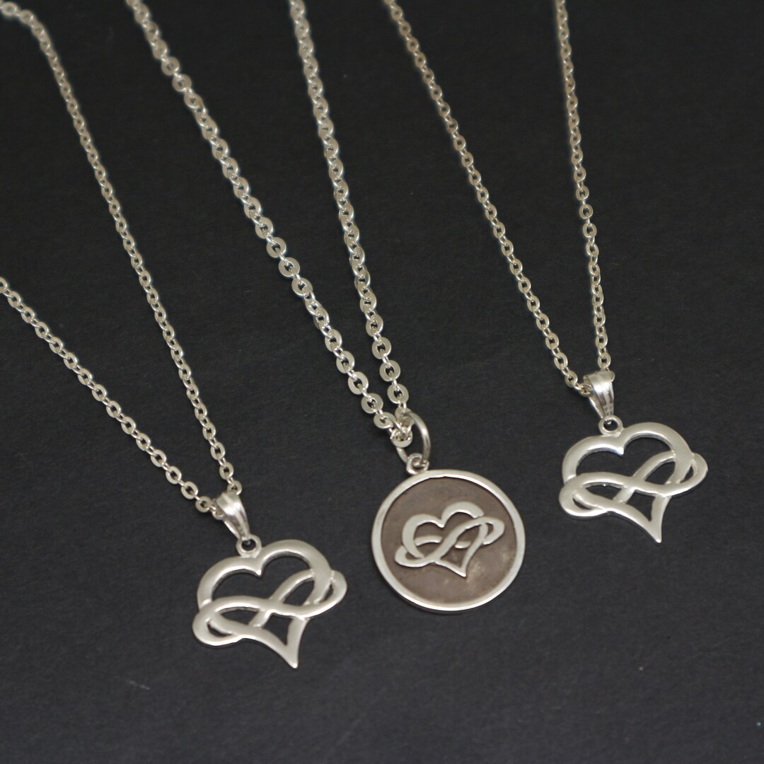 Silver Polyamory Necklace Set of 3 : Infinity Heart Jewelry - Etsy