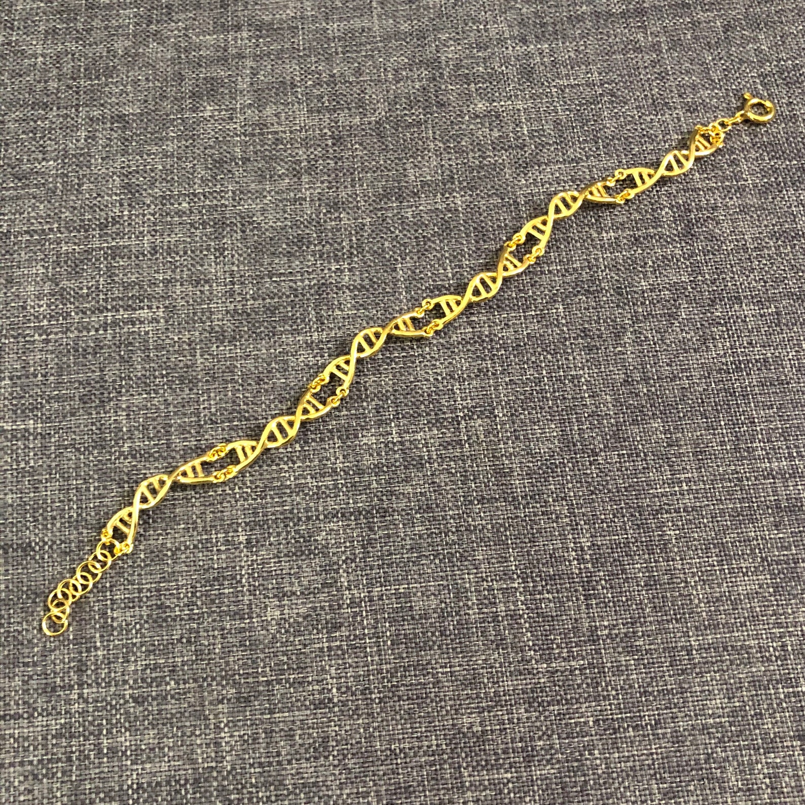 Silver DNA Science Bracelet for Women Dna Helix Link Chain - Etsy