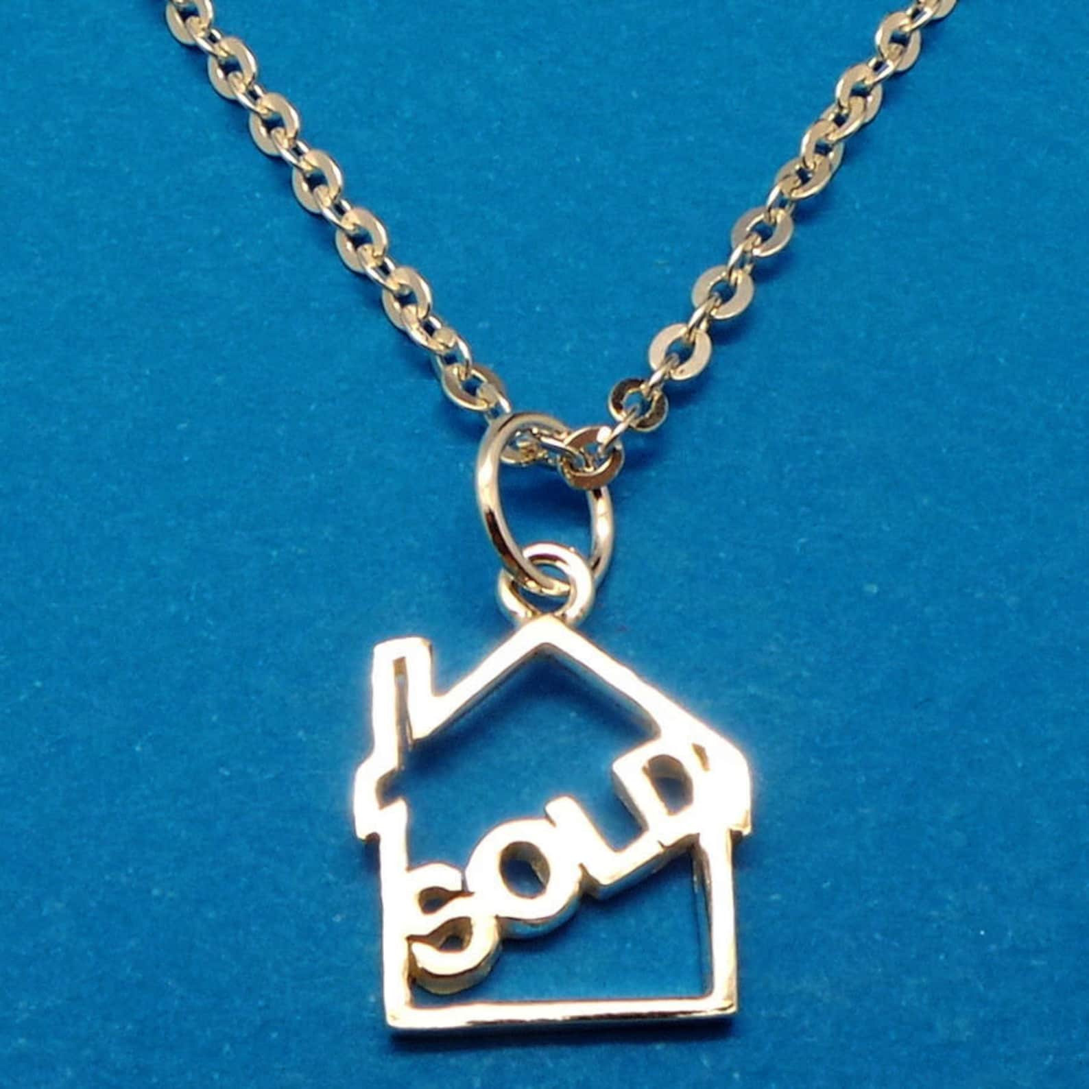 Silver Real Estate House Necklace House Jewelry Home | Etsy