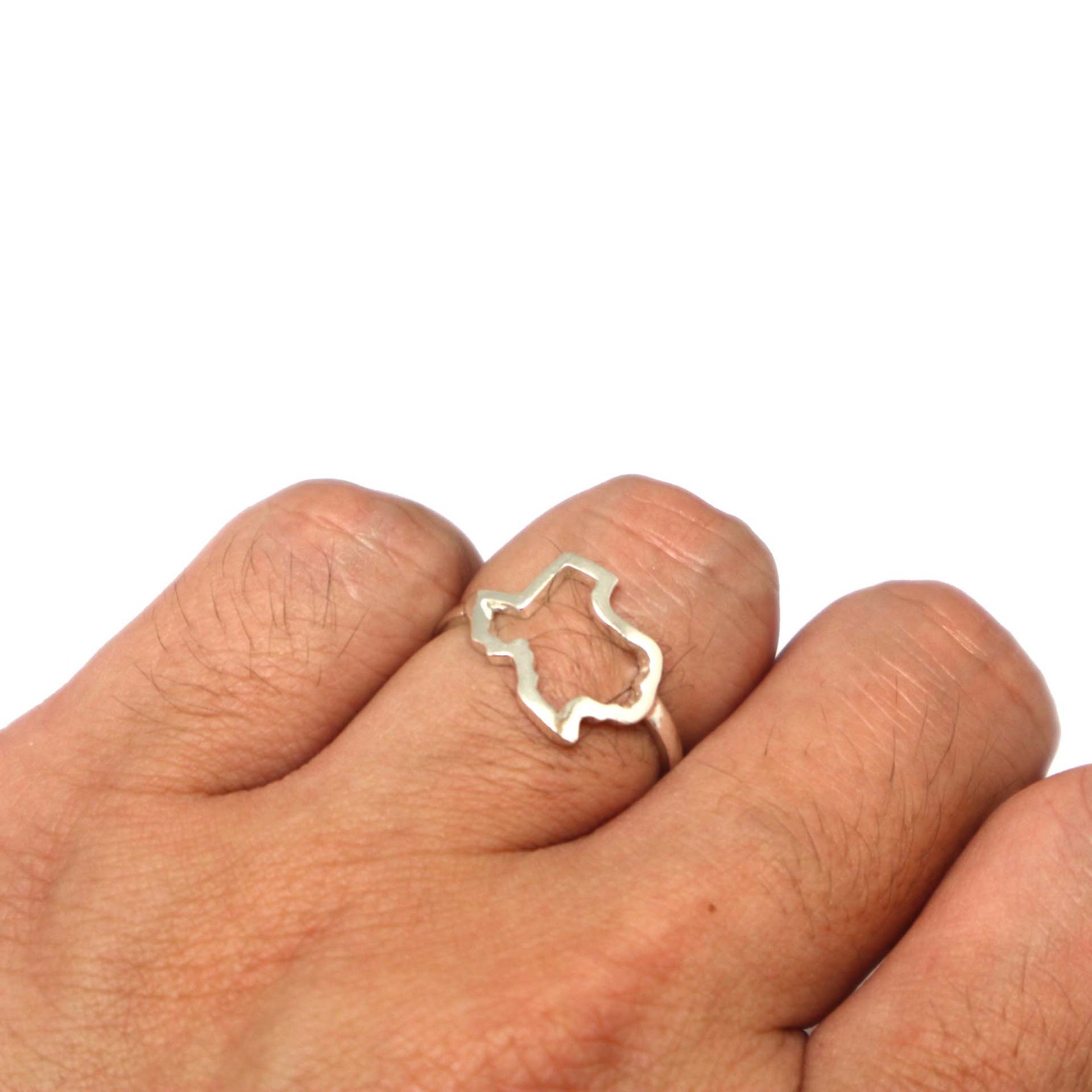Silver Texas State Ring Personalized Custom State Ring - Etsy