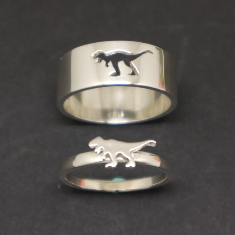 T-rex Dinosaur Promise Ring for Couples Trex Jewelry | Etsy Canada