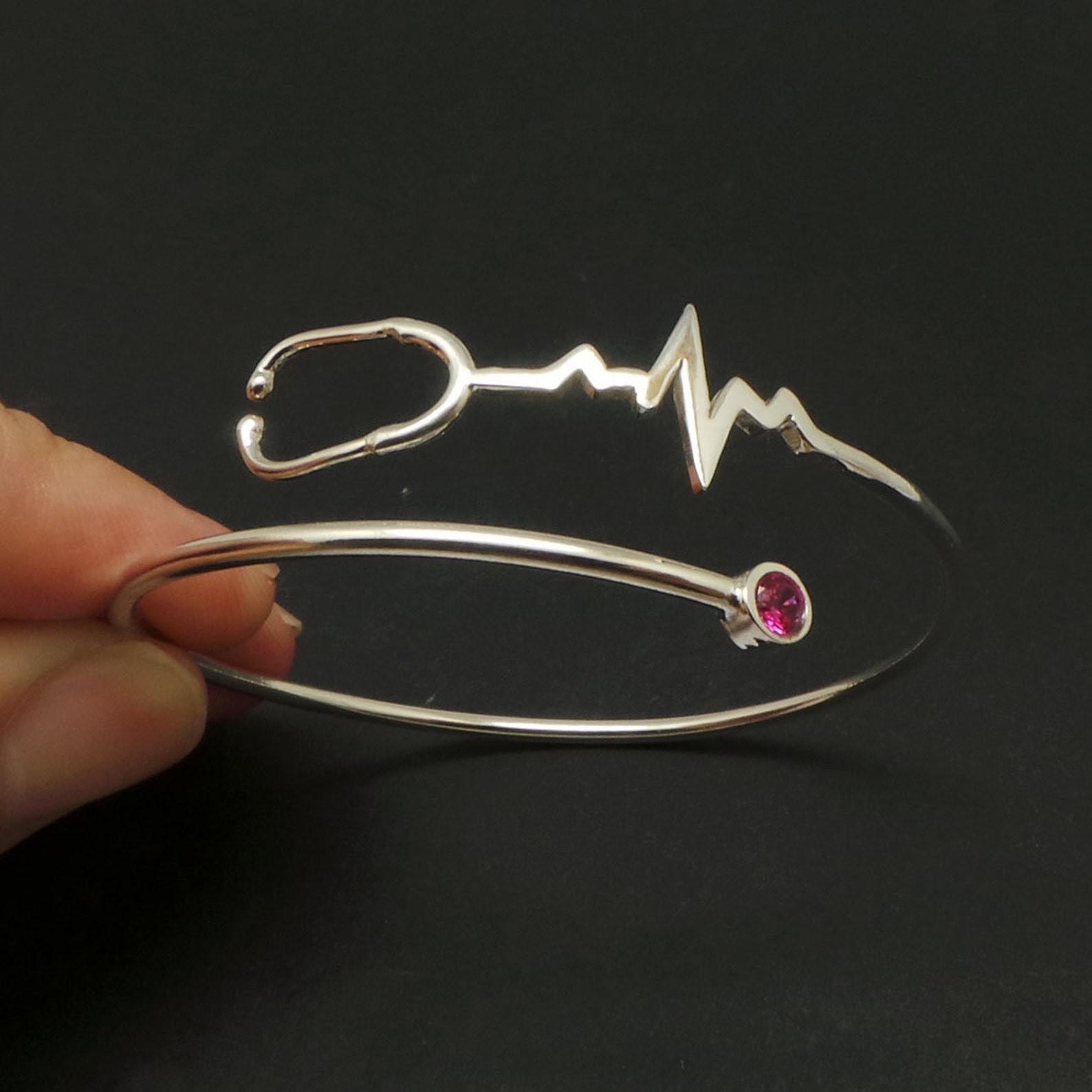 Nurse Registered Heart Beat Stethoscope Bracelet, EKG, ECG ...