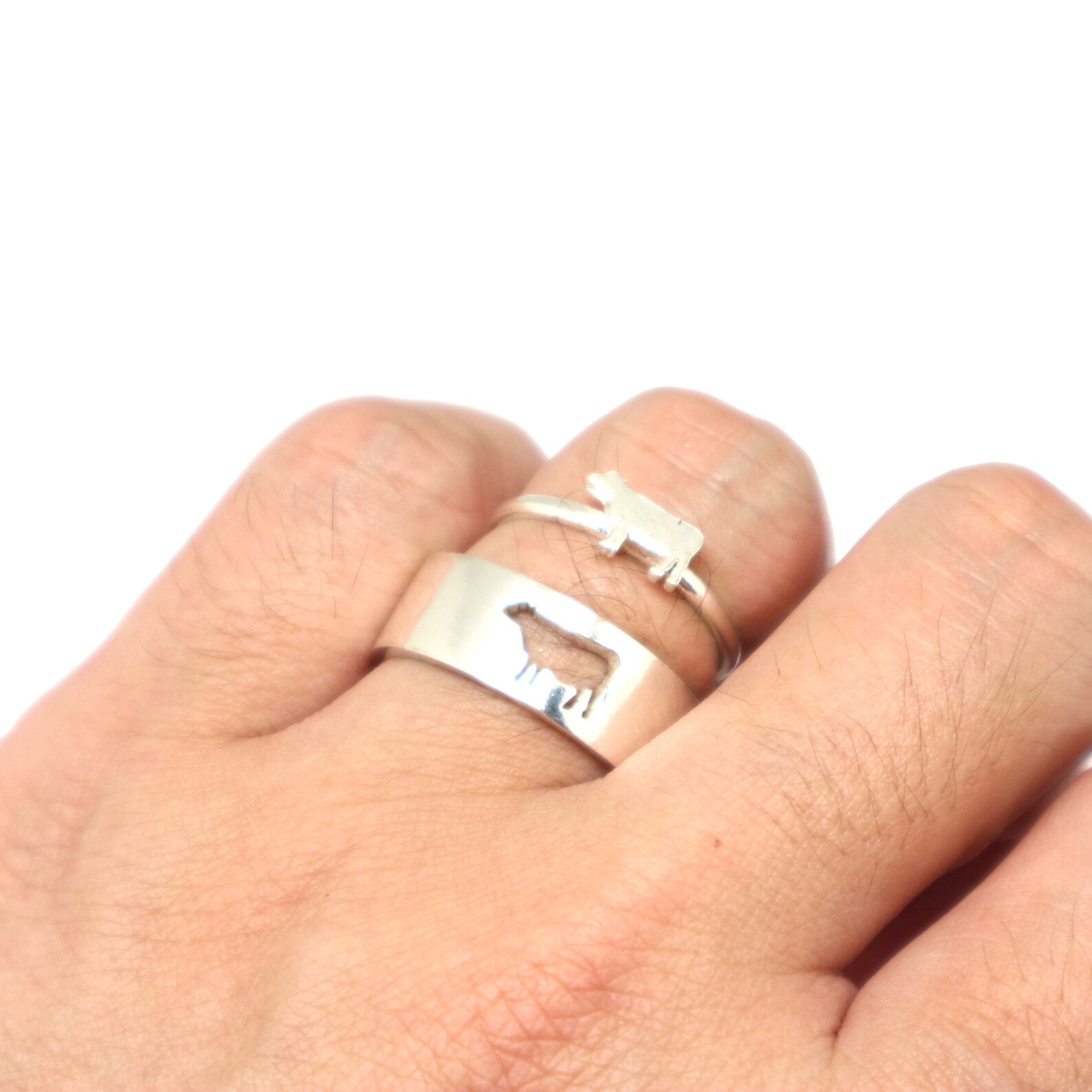 Silver Cow Matching Ring for Couples Cow Jewelry - Etsy