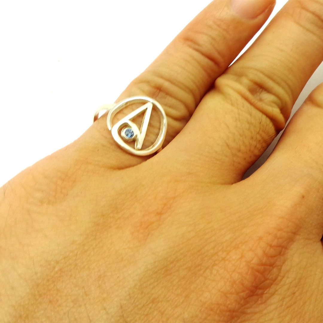 Sterling Silver Atheist Ring - Atheist Jewelry - Atheism, Faith, Carl ...