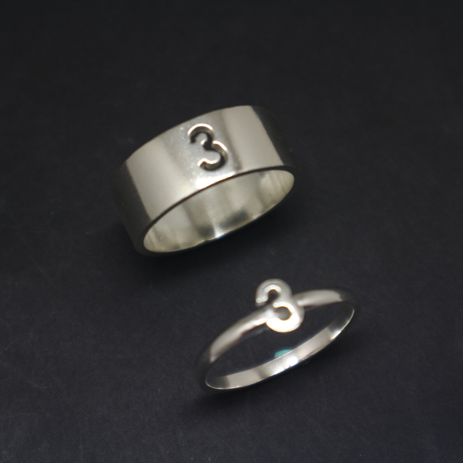 Silver Number 3 Promise Ring : Personalized Custom Boyfriend ...