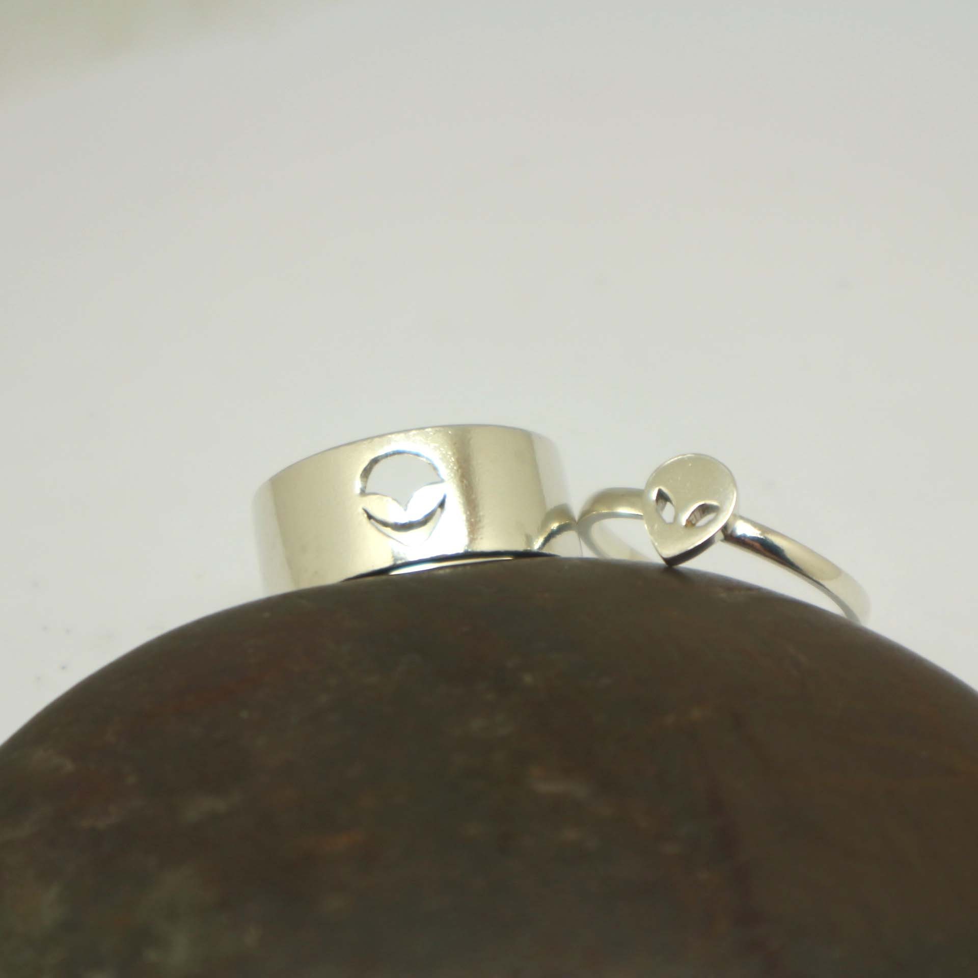 Alien Promise Ring for Couples Alien Jewelry Ufo | Etsy