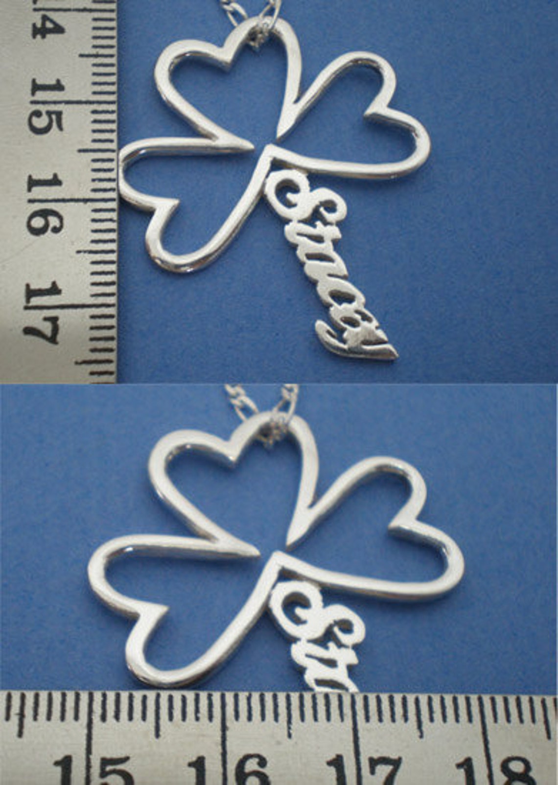 Personalized Name Shamrock Necklace for Women - 3 Leaf Clover Necklace ...