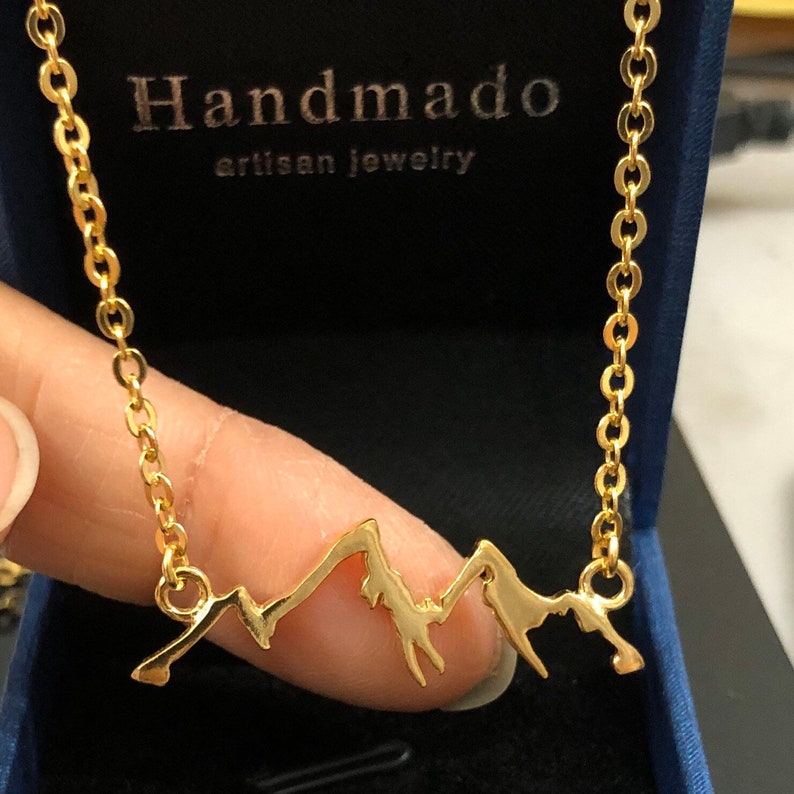 Mountain Range Colorado Necklace - Silver Mountain Range Jewelry ...