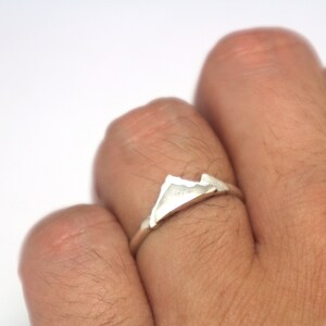 Silver Mountain Range Layered Ring - Mountain Jewelry, Dainty Ring ...