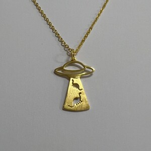 Silver UFO Necklace - Alien Jewelry Gifts for Girl, Daughter, Sister ...
