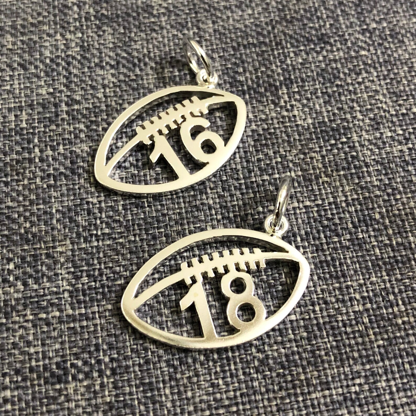 Personalized Number Football Necklace - Football Jewelry, Football ...