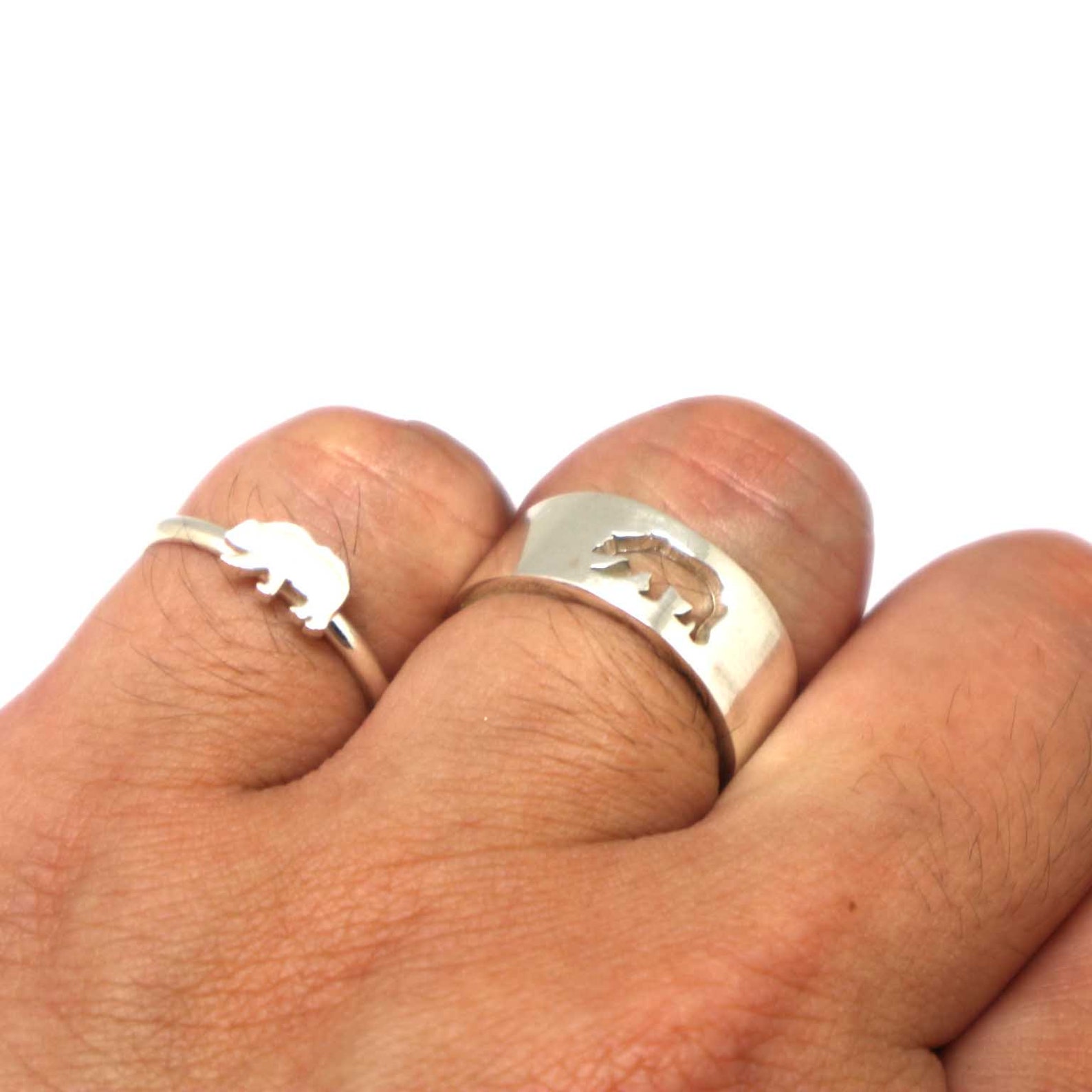 Bear Couple Set Promise Ring Bear Jewelry Bear Ring | Etsy