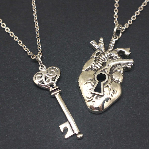Heart Key Necklace - Etsy
