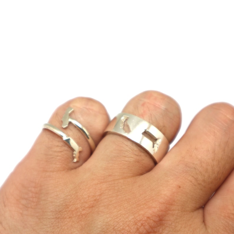 Long Distance Promise Ring for Couple Personalized State to - Etsy