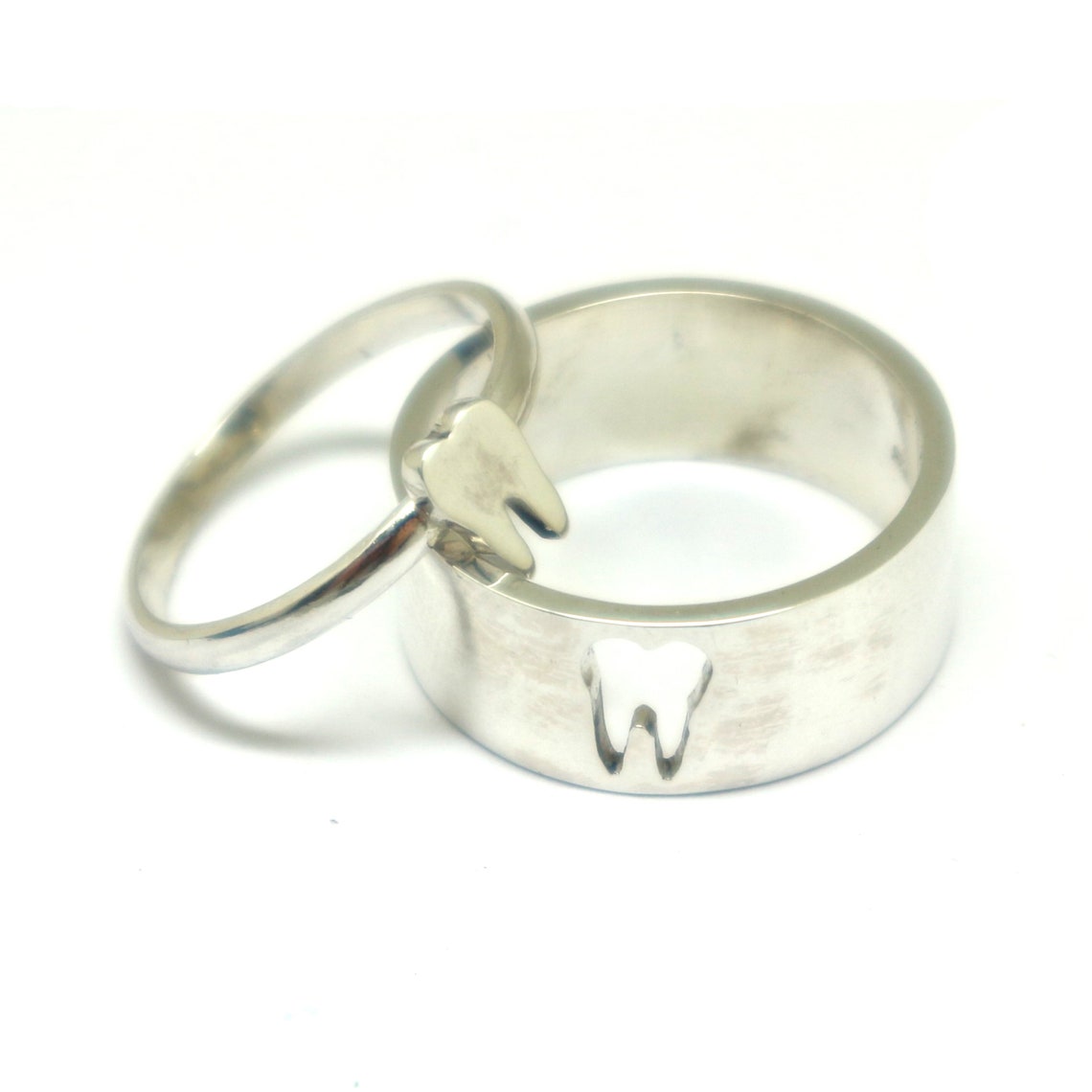 Dentist Teeth Promise Ring for Couples Tooth Jewelry | Etsy