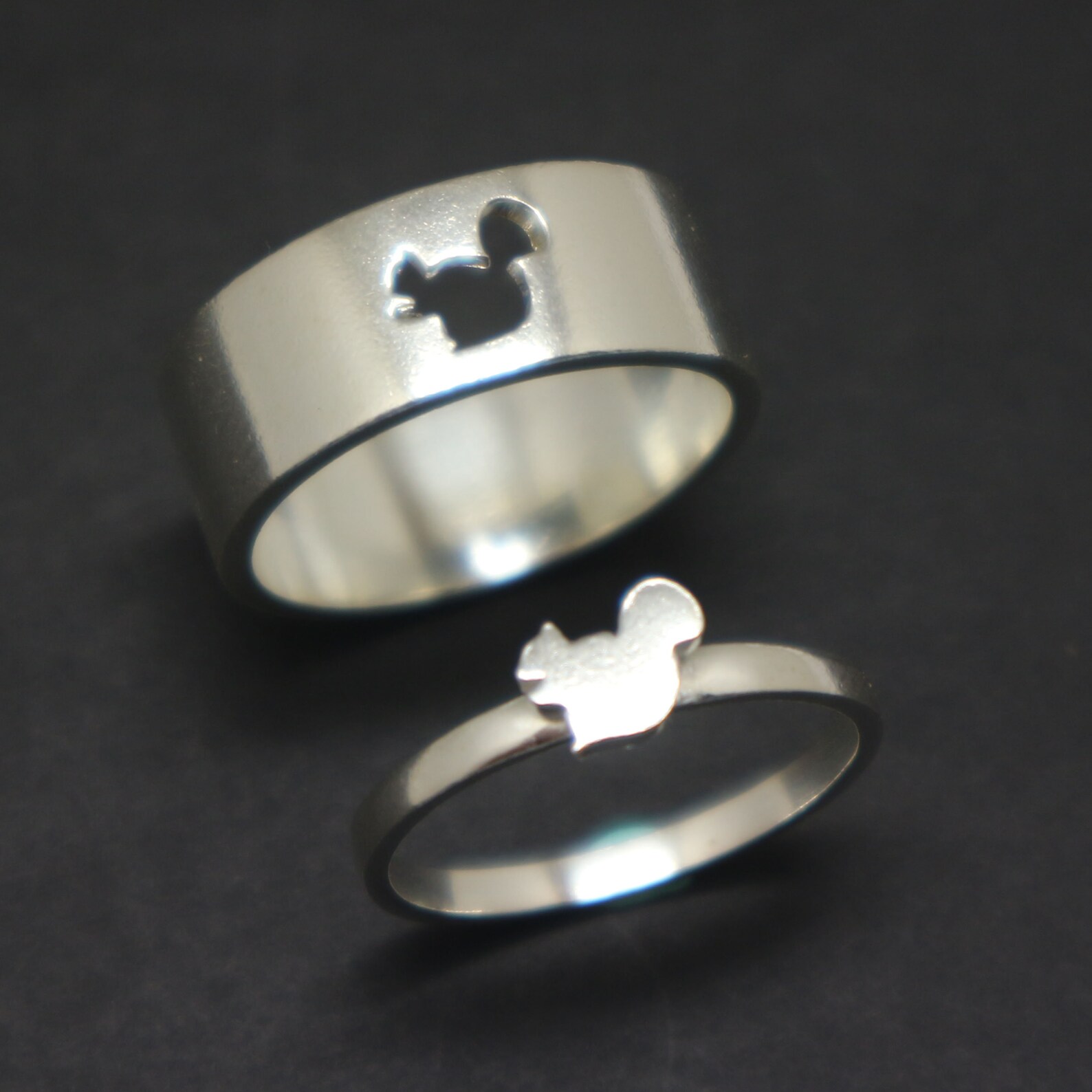 Squirrel Promise Ring for Couples Animal Jewelry Matching - Etsy