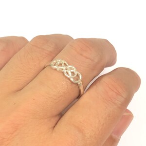 Sterling Silver Double Infinity Ring - Infinity Knot Ring, Infinity ...
