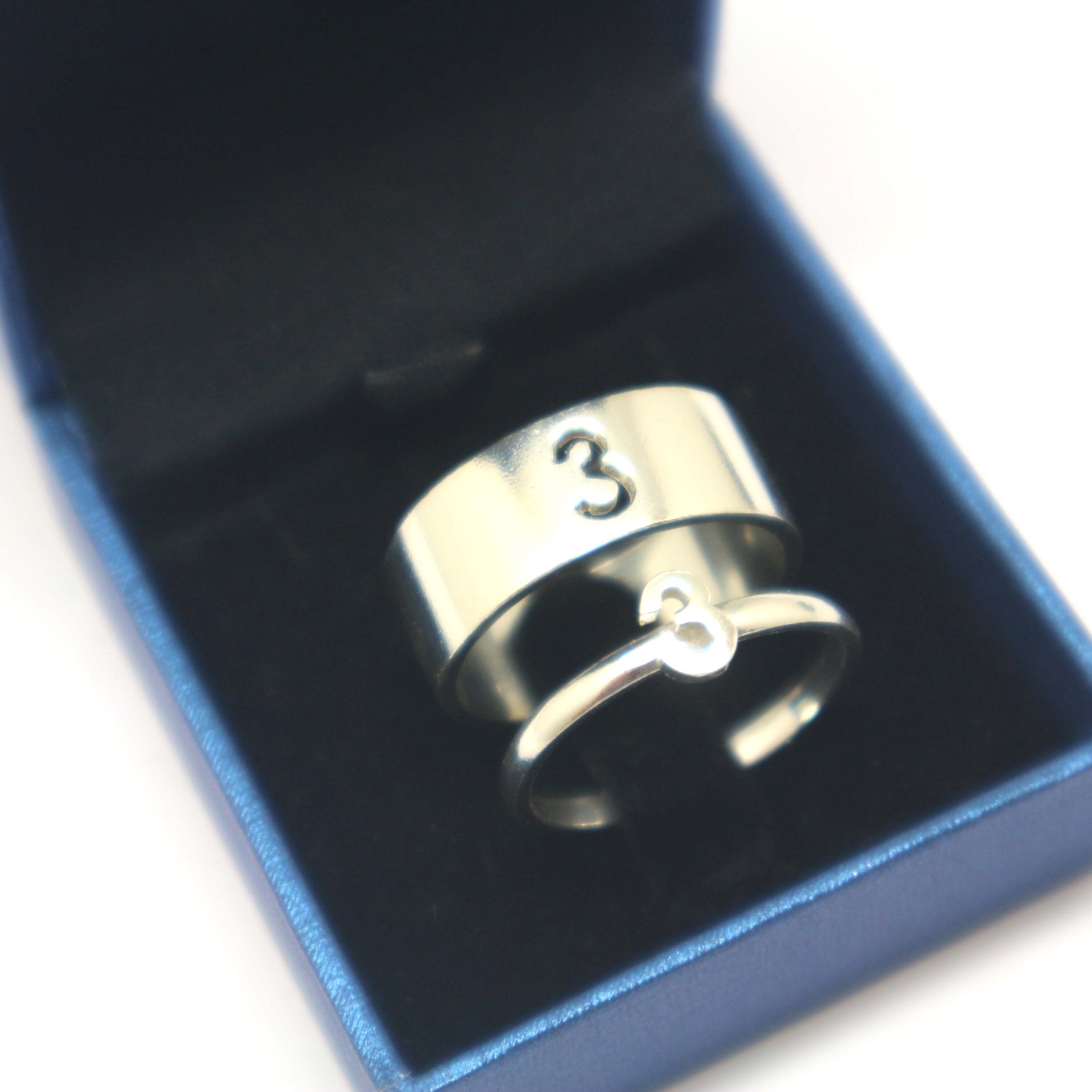Silver Number 3 Promise Ring : Personalized Custom Boyfriend ...