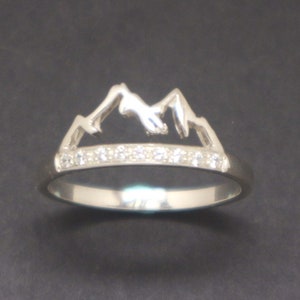 Silver Mountain Multistone Ring - Mountain Range Jewelry, Classy Dainty ...