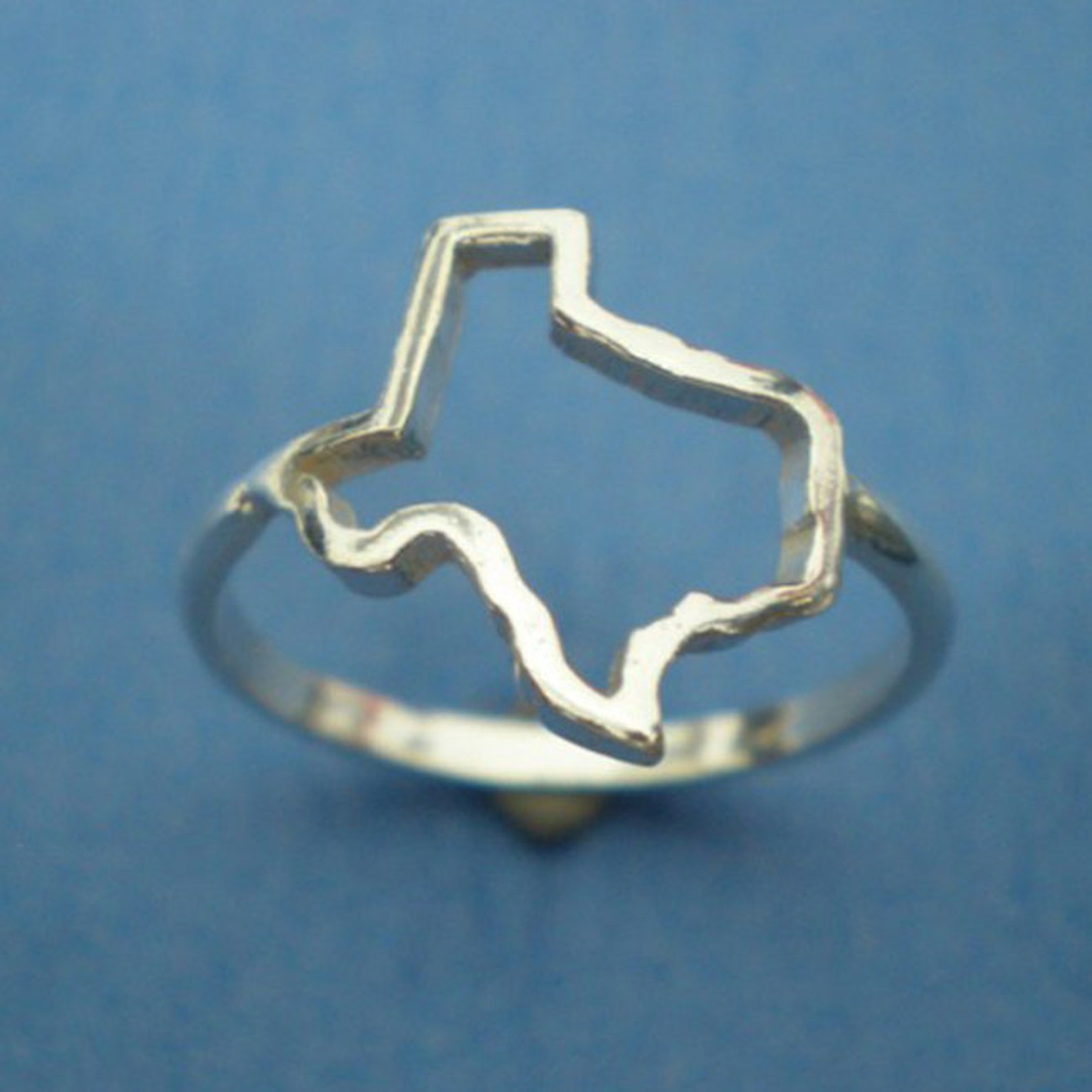 Silver Texas State Ring Personalized Custom State Ring - Etsy