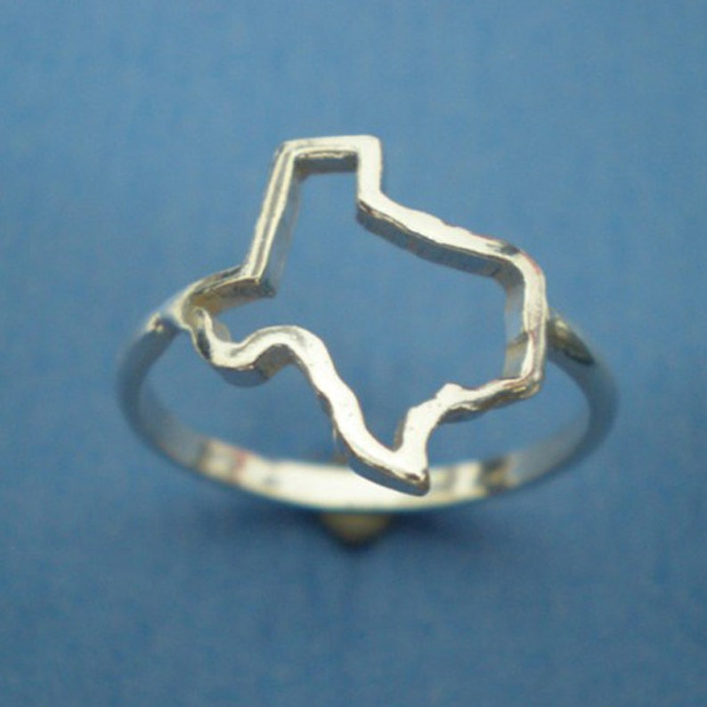 Silver Texas State Ring - Personalized Custom State Ring, Houston Texas ...