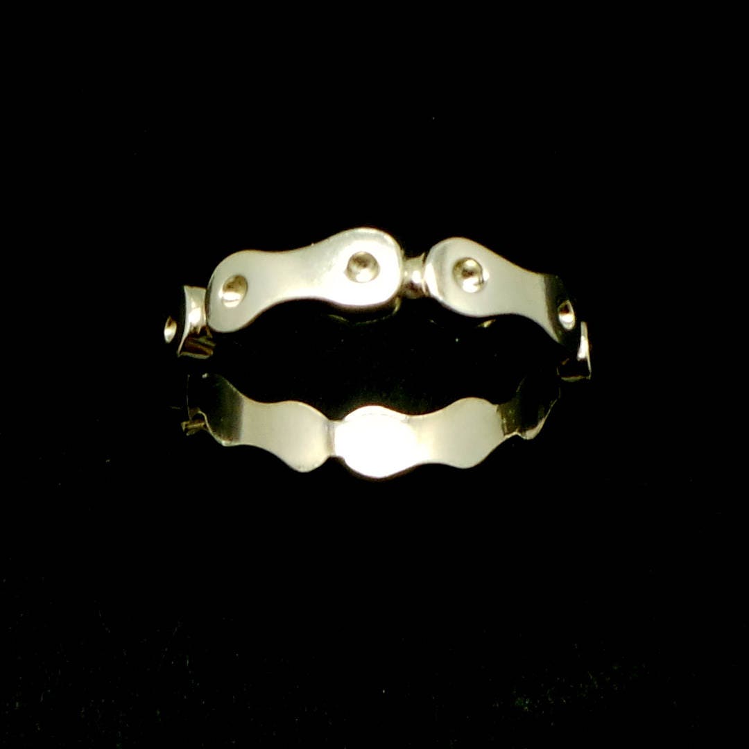 925 Silver Bicycle Chain Ring Bicycle Chain Jewelry, Gift for Bicycle ...