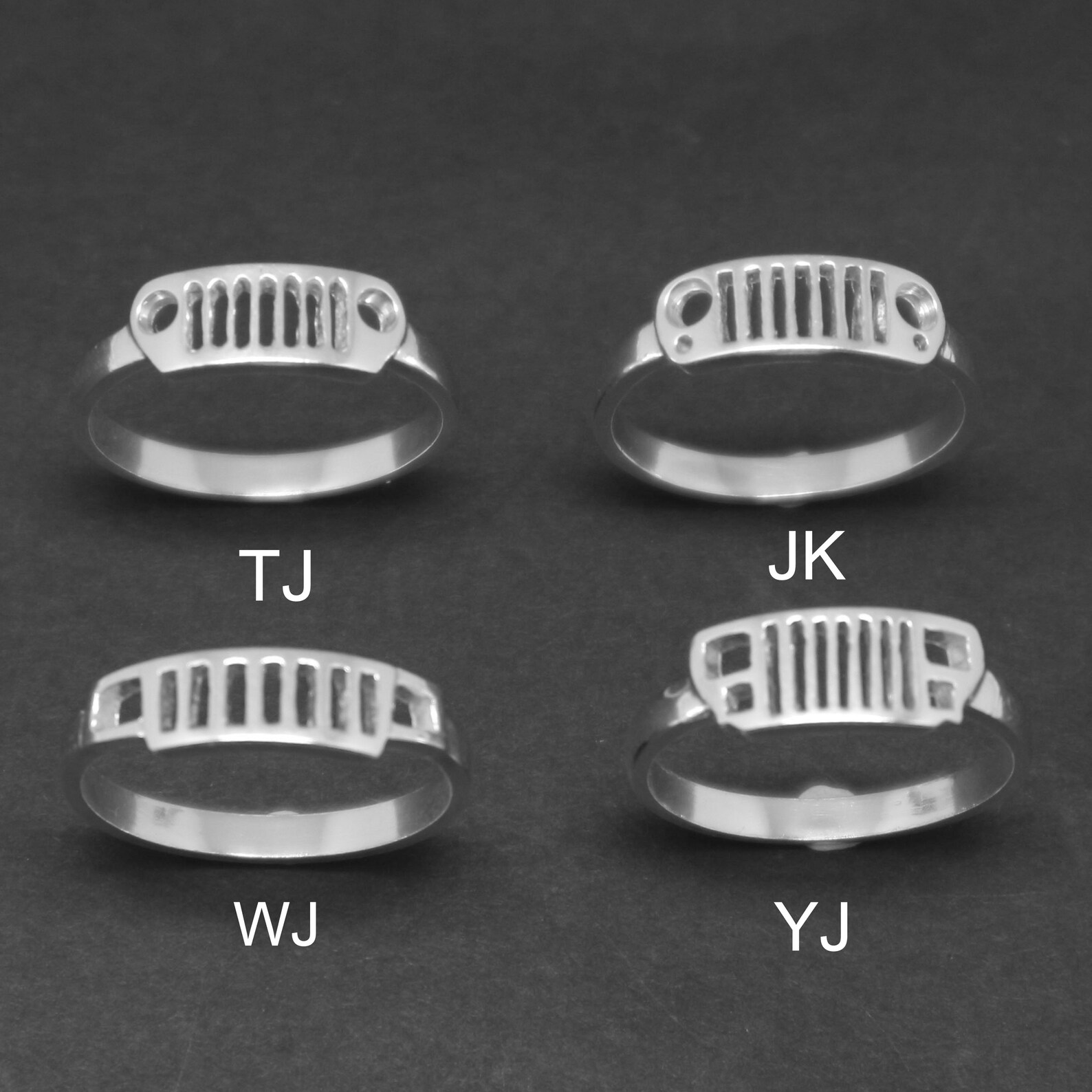 Silver Jeep Ring Tj Jk Wj Yj Jeep Jewelry for Jeep Girl | Etsy