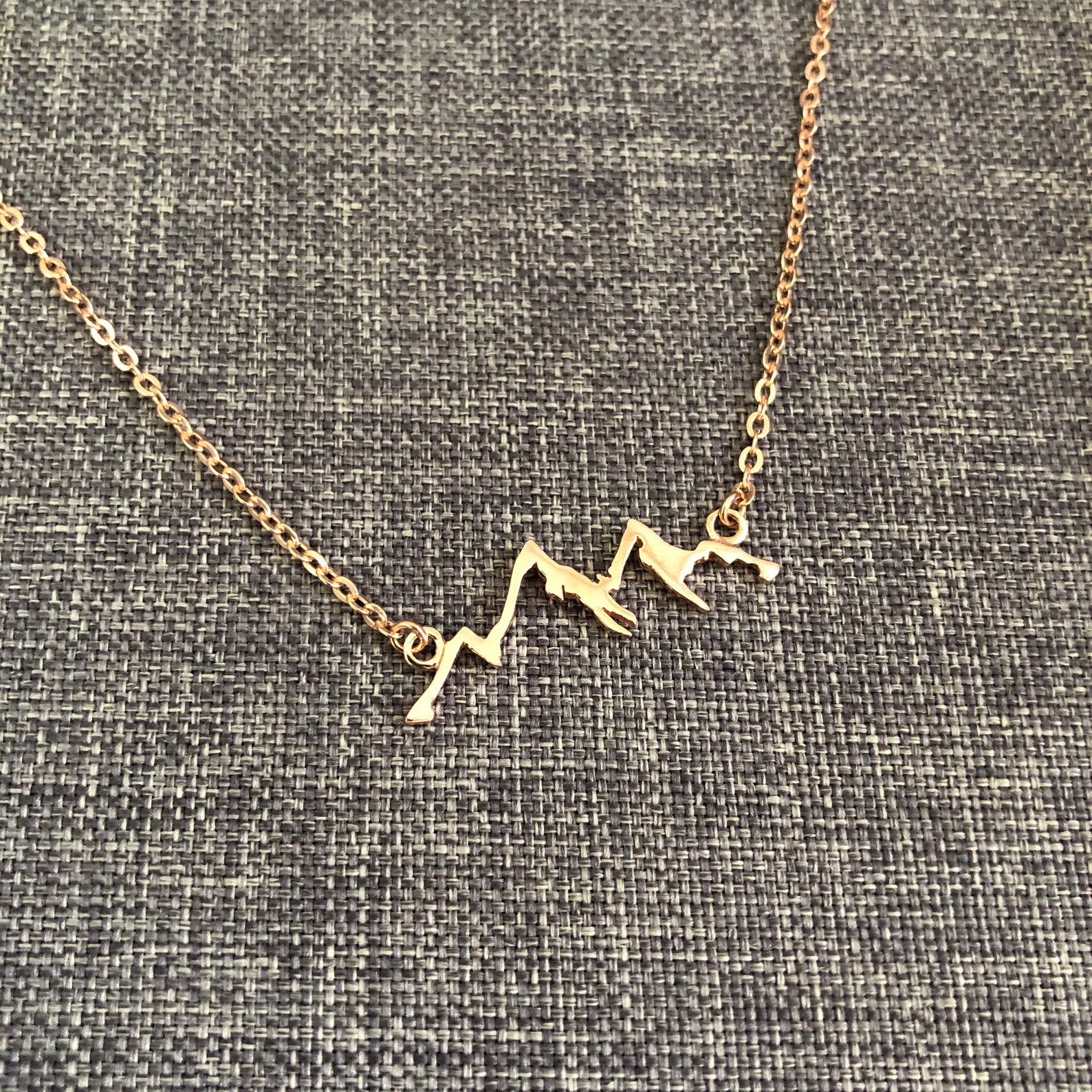 Mountain Range Colorado Necklace Silver Mountain Range - Etsy