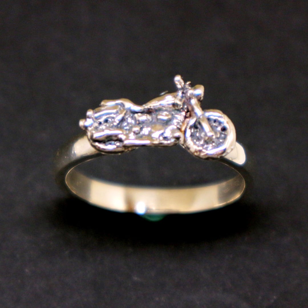 Silver Motorbike Ring - Vintage Motorcycle Bike Jewelry, Unisex ...