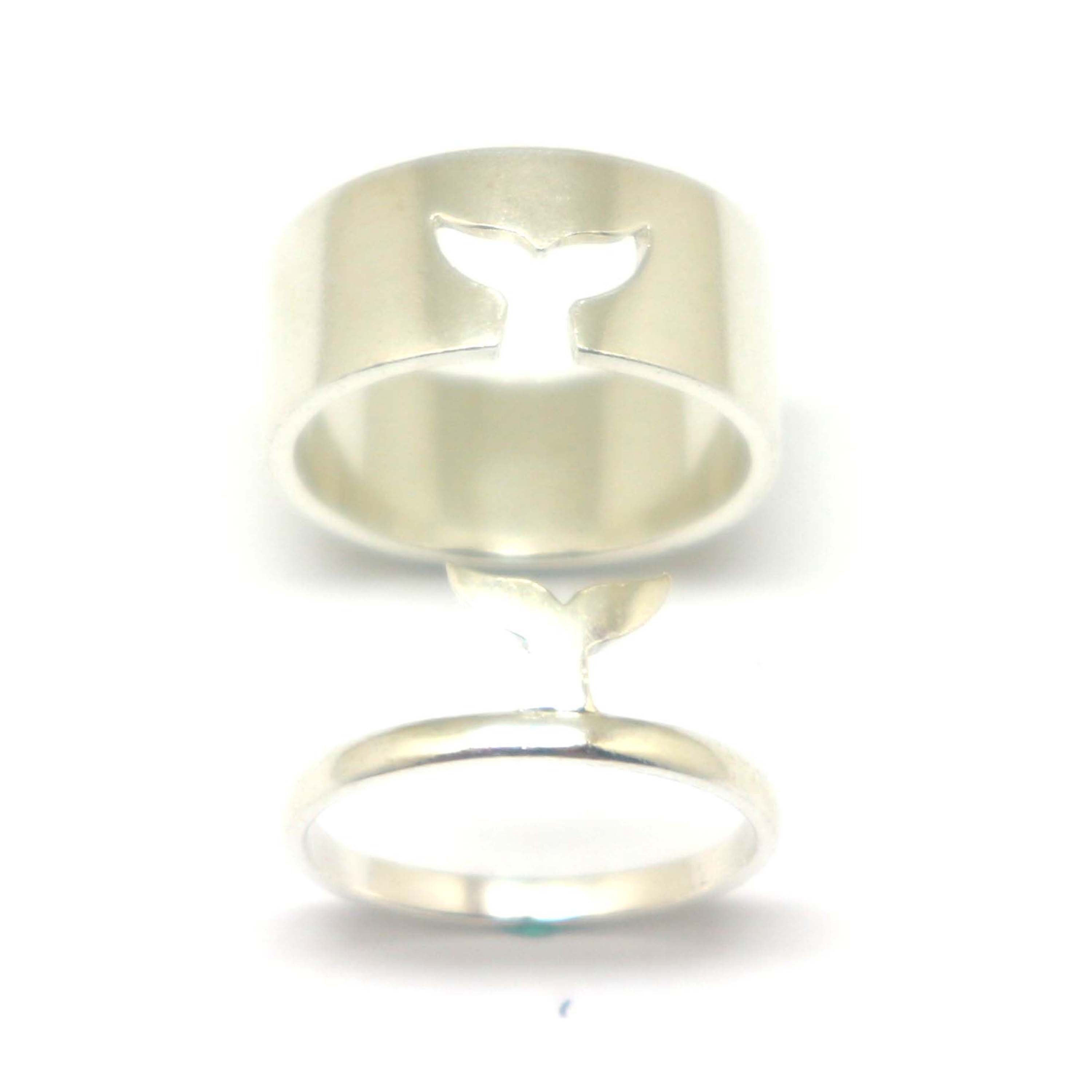 Whale Promise Ring for Couple Whale Tail Jewelry Ring for | Etsy