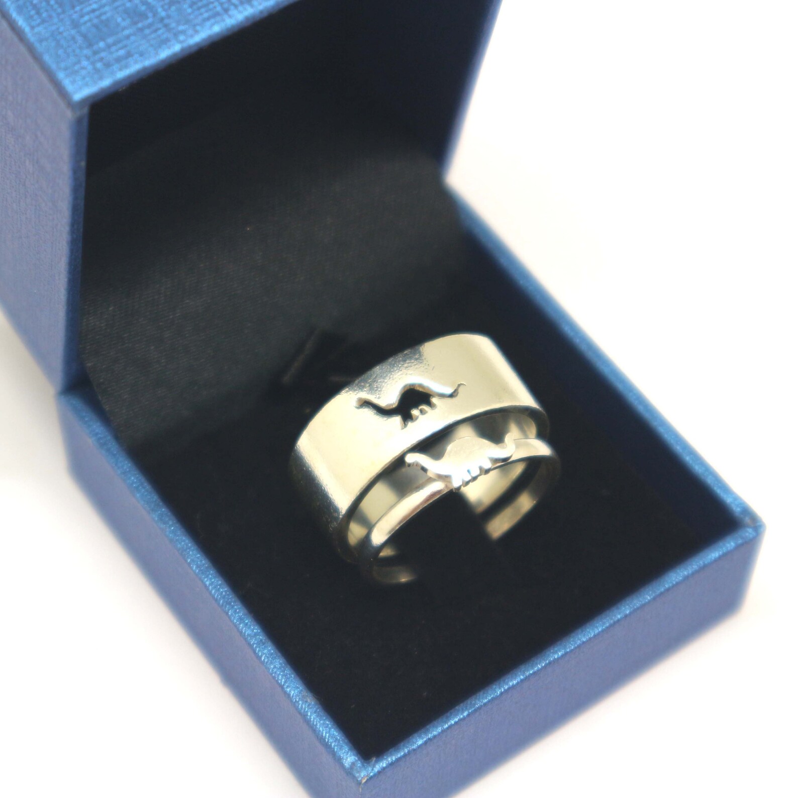 Dinosaur Promise Ring for Couples Brachiosaurus Jewelry, Matching His ...