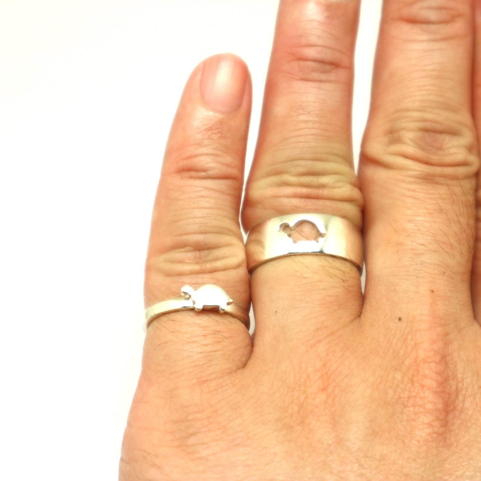 Turtle Dinosaur Promise Ring for Couples Turtle Jewelry - Etsy